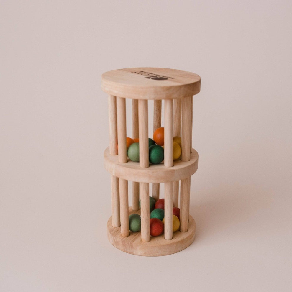 Mini Wooden Rainmaker - Q toys Montessori baby – Bean and Sprouts Toys