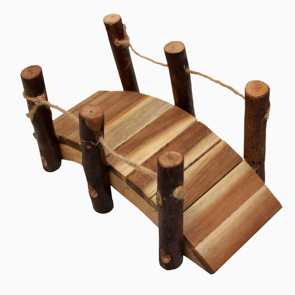 Natural Wood Bridge for Small World Play | Q Toys – Bean and Sprouts Toys
